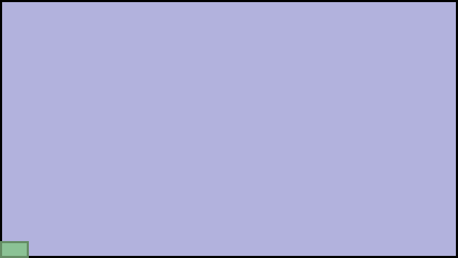 Visual TV Size Comparison : 16 inch 16x9 display vs 1 inch 16x9 display