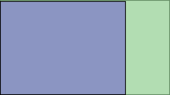 Visual TV Size Comparison : 50 inch 4x3 display vs 62 inch 16x9 display