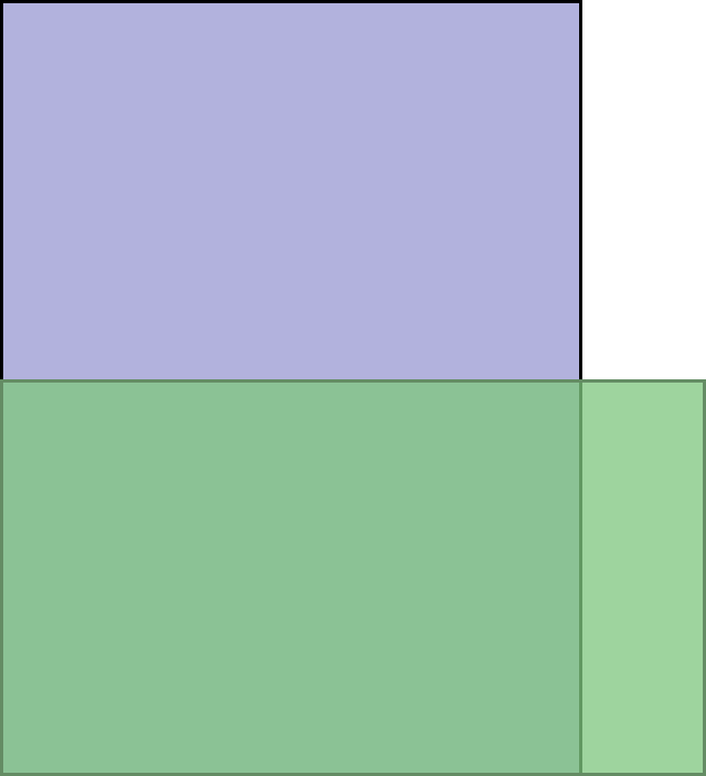 Visual TV Size Comparison : 6 inch 3x4 display vs 5 inch 16x9 display